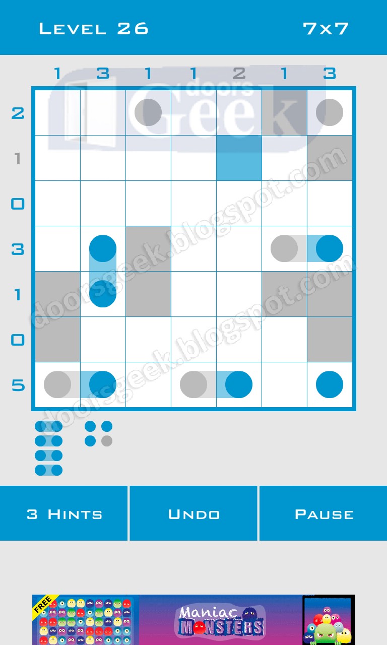 Logic Dots [7x7] Level 26 Solution ~ Doors Geek